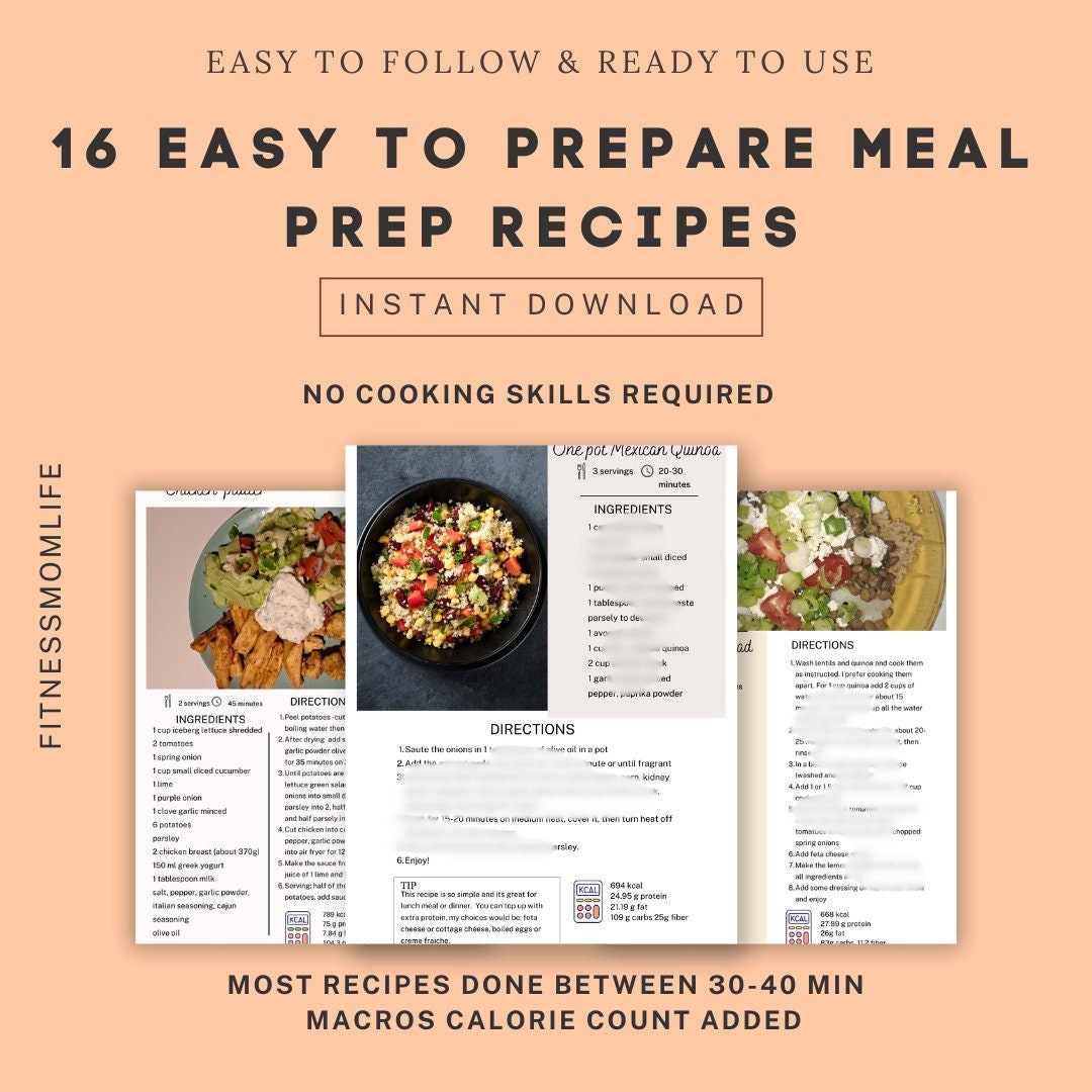 Easy to Make Meals With Calorie Counting, High Protein High Fiber ...