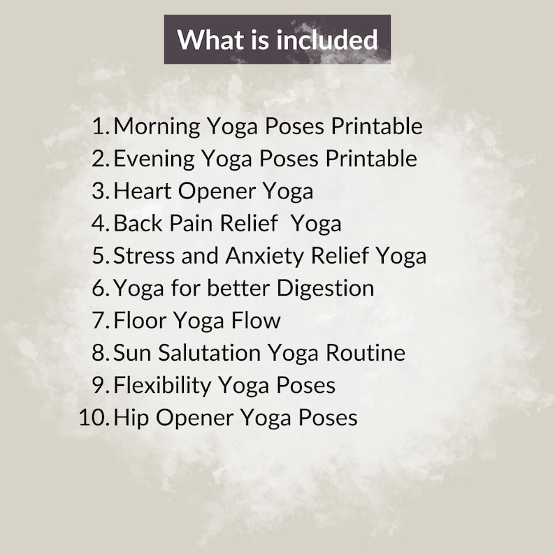Yoga Poses Printable Bundle – Stretching Exercises, Illustrations ...
