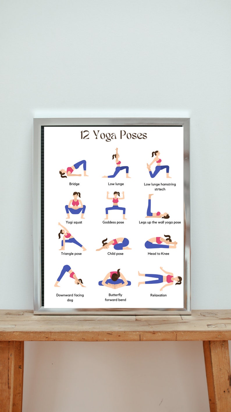 Yoga Art Print / Gift for Yoga Lover / Yoga Pose Illustrations /yoga ...