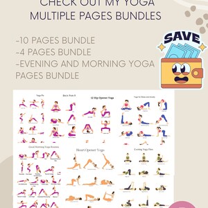 Sun Salutation B Yoga Sequence Poster, Yoga Flow Printable, Digital ...