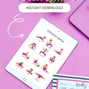 Hip Opener Yoga Poses Printable,digital Download Yoga Hips Flexibility ...