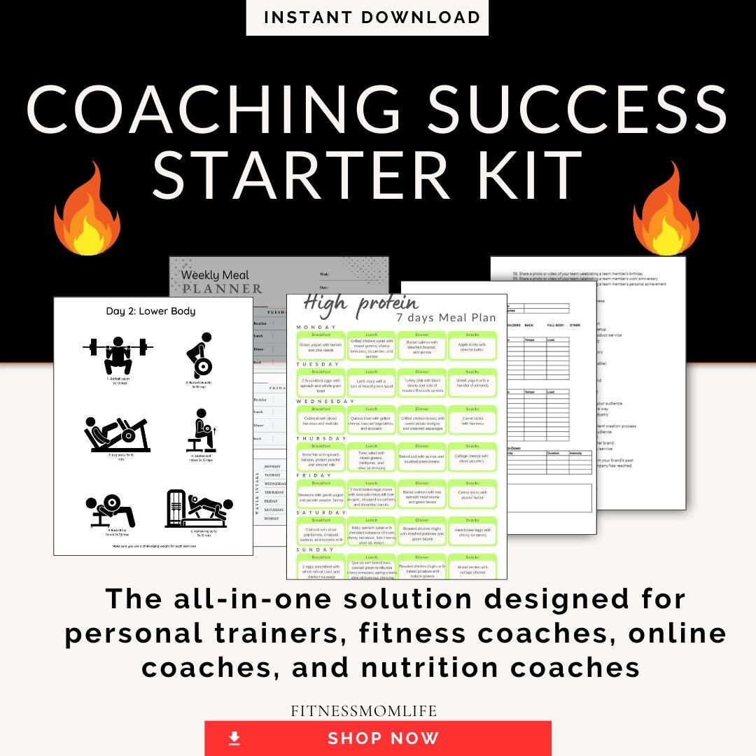 Fitness Coaching Success Kit: Client Intake, Meal & Workout Plans ...