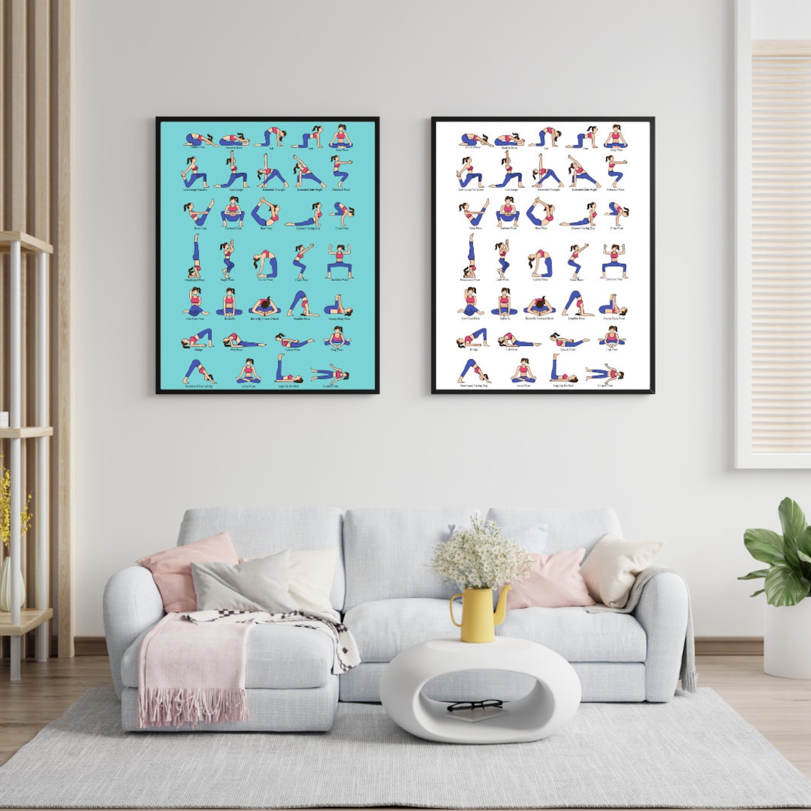 33 Yoga Poses Printable Poster,digital Download Yoga Poses Poster,yoga ...