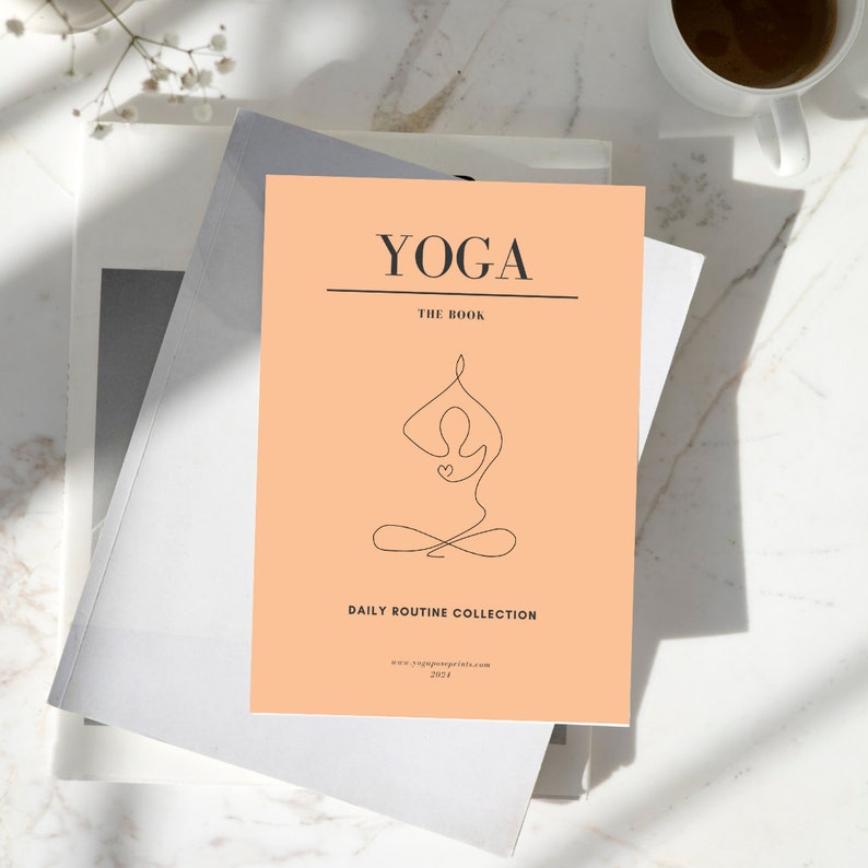 Yoga Routine Collection Book With Poses Illustrations & Stretching ...