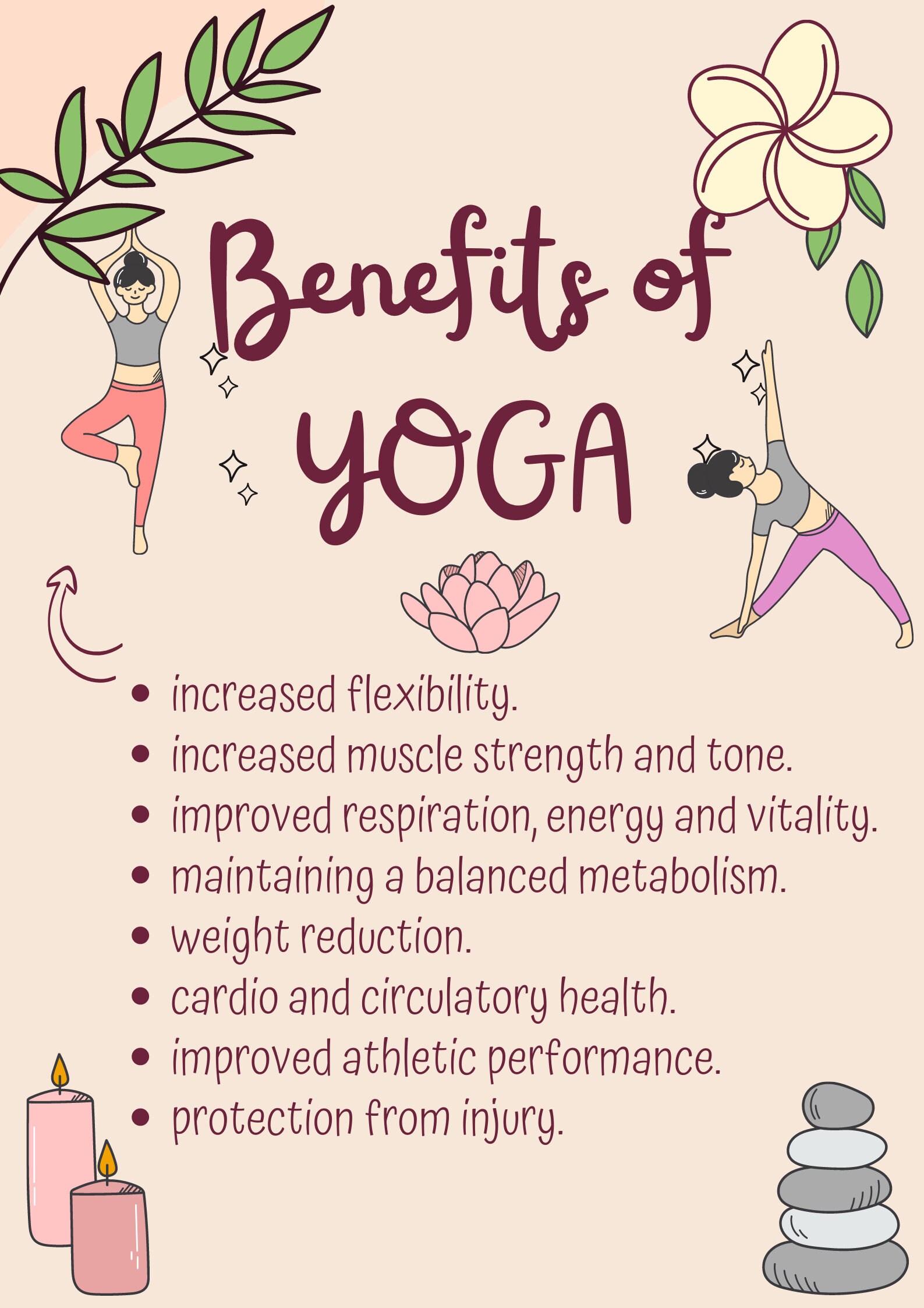 Daily Energy Yoga Poses Poster Printable PDF – Stretching and ...