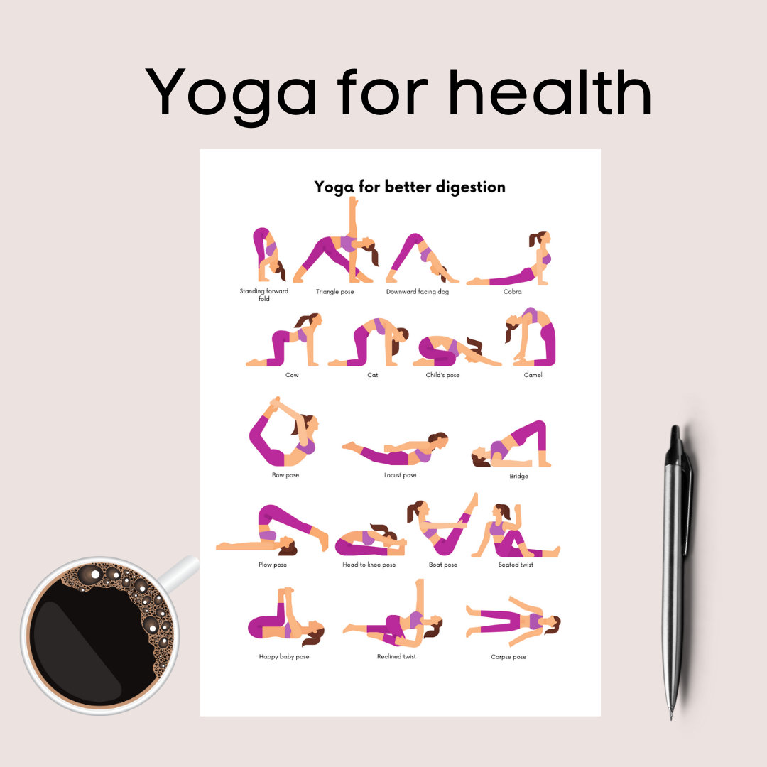Yoga Poses for Better Digestion Printable,yoga Poses Illustrations ...