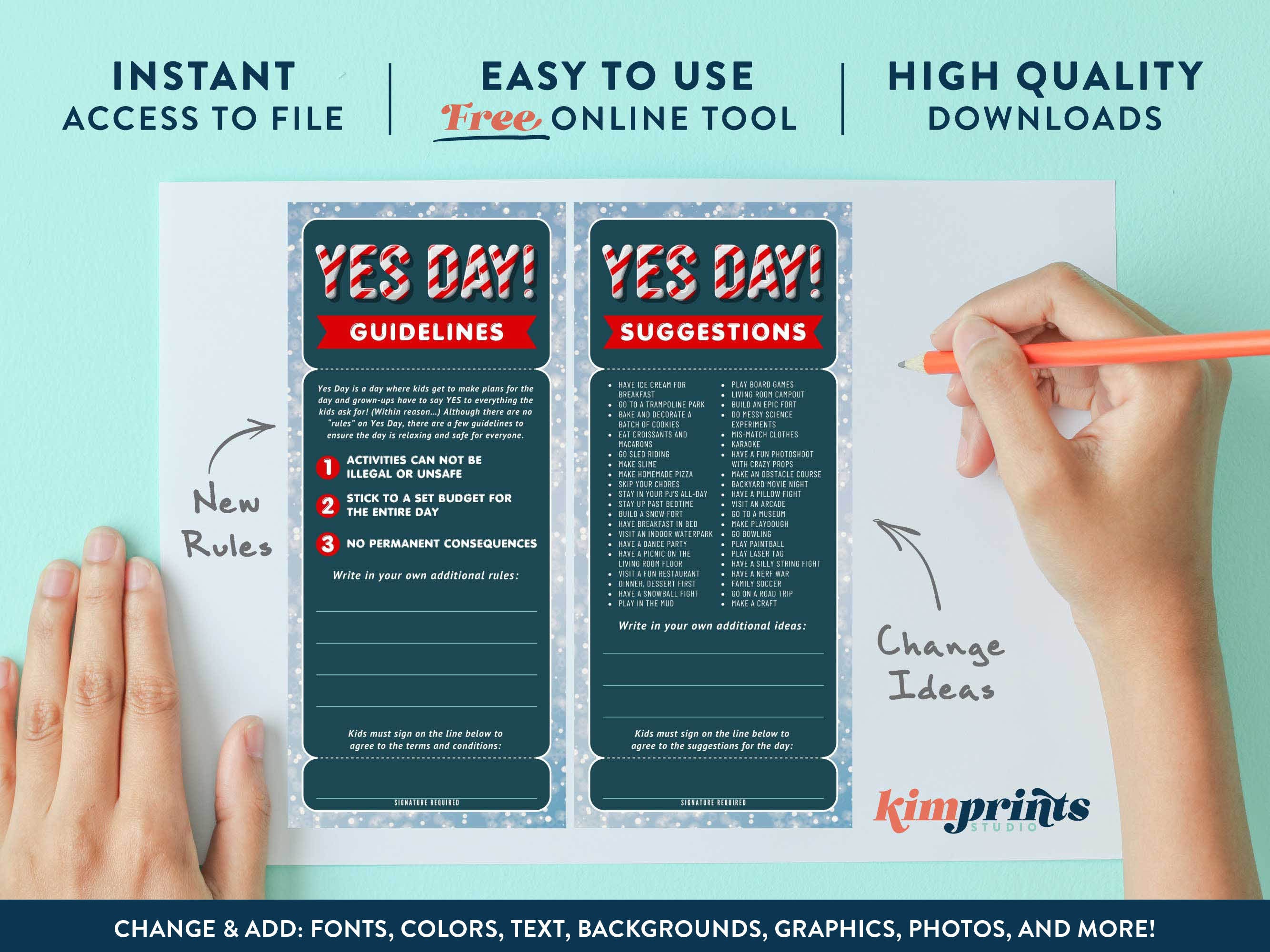 Yes Day Christmas Bundle, Kids Best Day Ever Tickets, Yes Day Gift ...