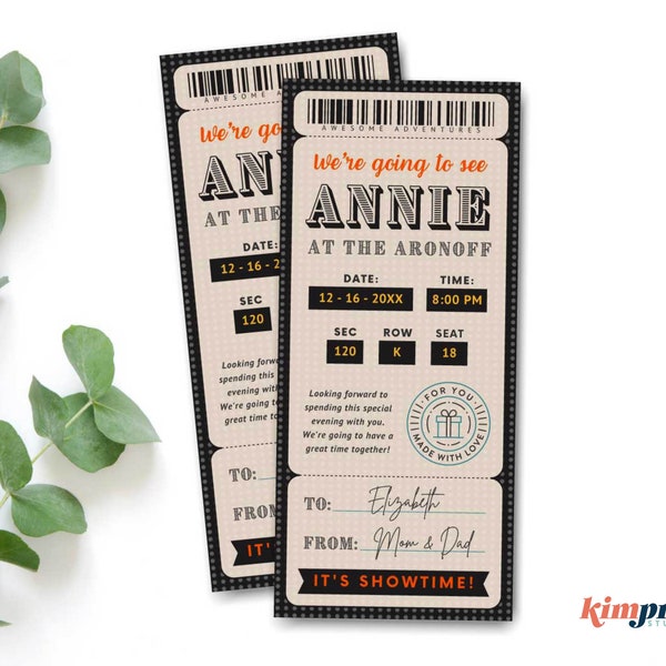 Printable Broadway Ticket Template - Etsy