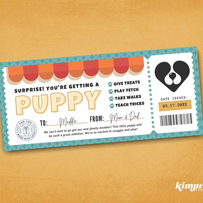 Puppy Card - Etsy