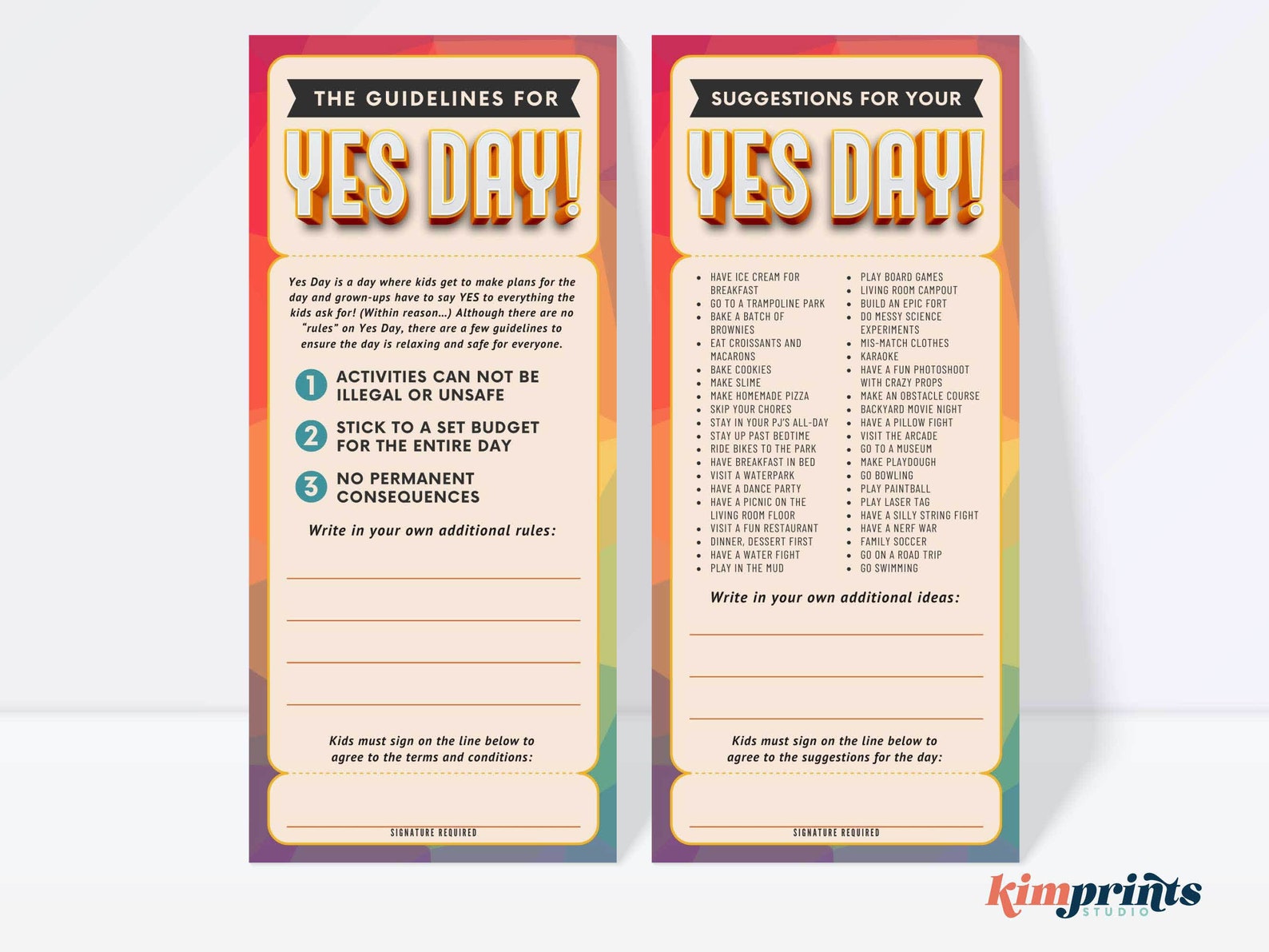 Yes Day Rules & Ideas, Kids Best Day Ever Suggestions, Yes Day ...