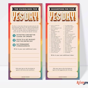 Yes Day Rules & Ideas, Kids Best Day Ever Suggestions, Yes Day ...