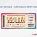 Yes Day Ticket Kids Best Day Ever Souvenir Yes Day Gift - Etsy