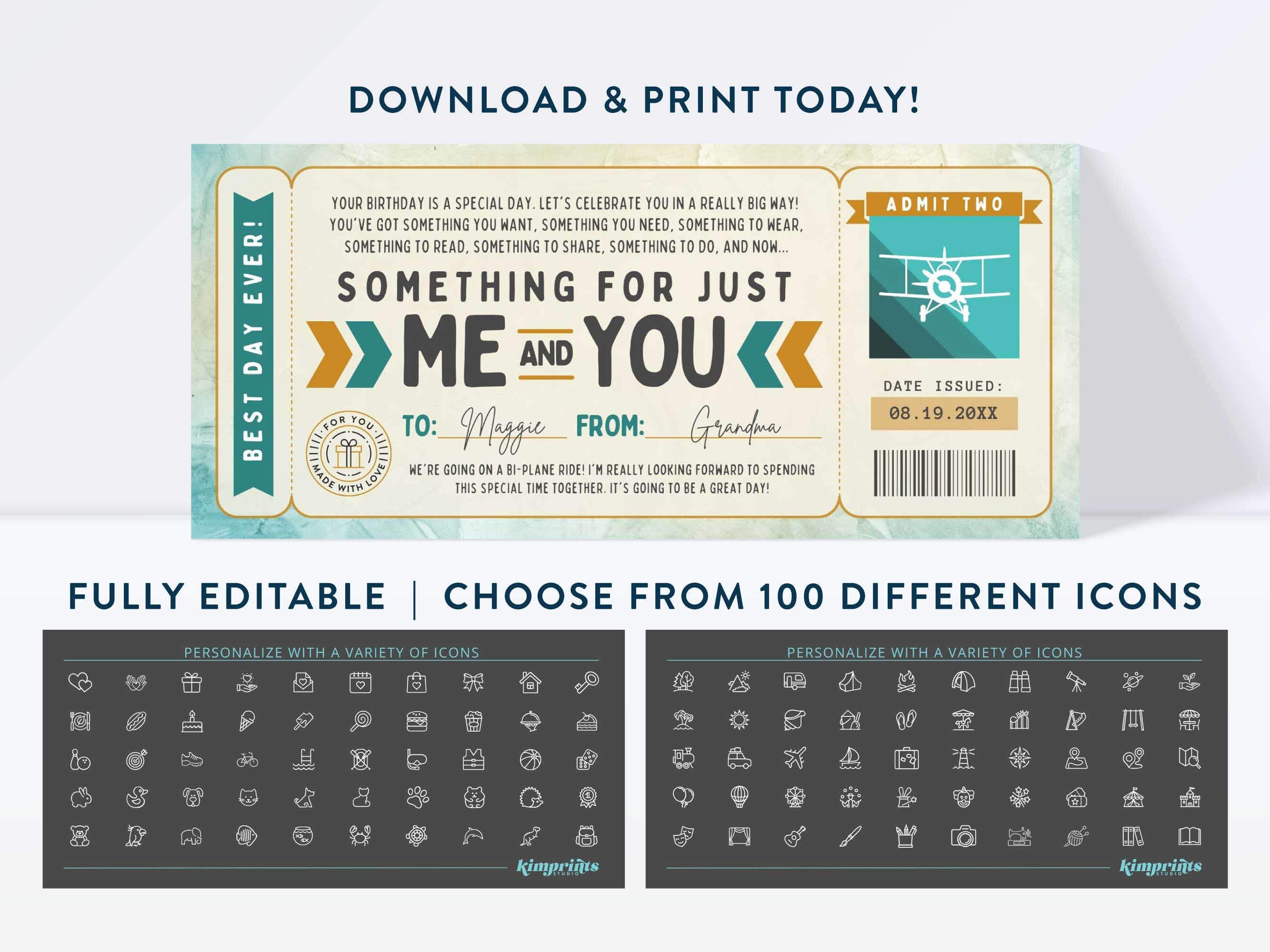 Me & You Fun Day Ticket, Want/need/wear/read Experience Gift ...