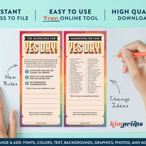 Yes Day Bundle, Kids Best Day Ever Tickets, Yes Day Gift Certificate ...