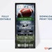 Football Ticket Template, Football Gift Certificate, Editable NFL Game ...
