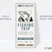 Fishing Trip Ticket Template, Fishing Trip Gift Idea, Anglers Gift ...
