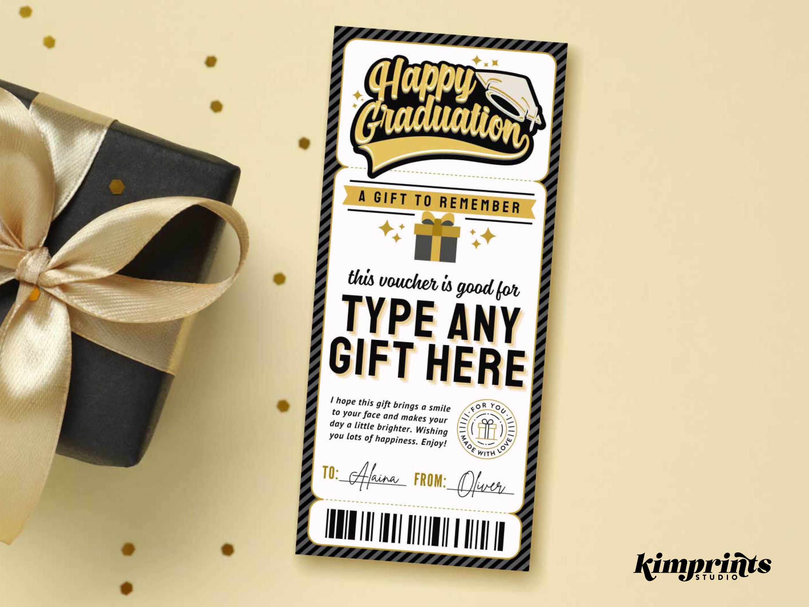 Graduation Custom Gift Voucher Template, Graduation Certificate ...