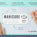 Manicure Ticket Template, Nail Salon Gift Certificate, Manicure ...