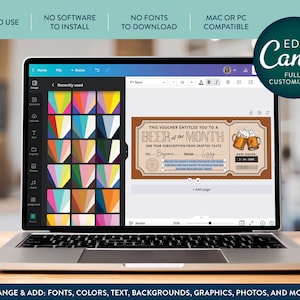 Beer of the Month Gift Certificate Template, Craft Beer Subscription ...