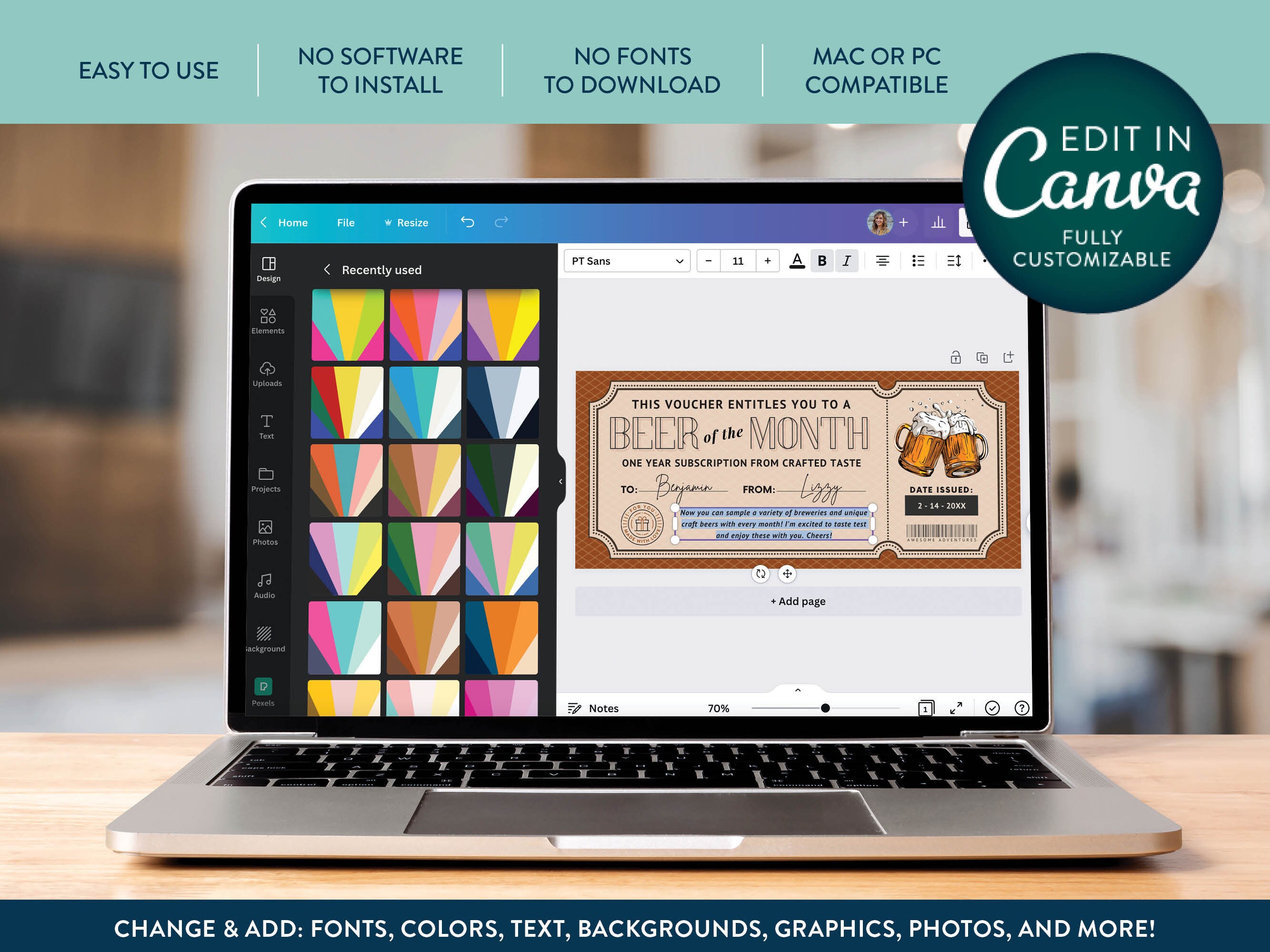 Beer of the Month Gift Certificate Template, Craft Beer Subscription ...
