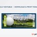 Golfing Ticket Template, Golf Trip Gift Certificate, Round of Golf ...