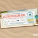 Vacation Excursion Ticket Template, Trip Reveal Gift Certificate ...
