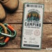 Camping Ticket Template, Camping Gift Certificate, Outdoor Adventure ...
