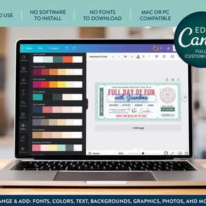 Fun Day Ticket, Kids Experience Gift Souvenir, Custom Printable Yes Day ...