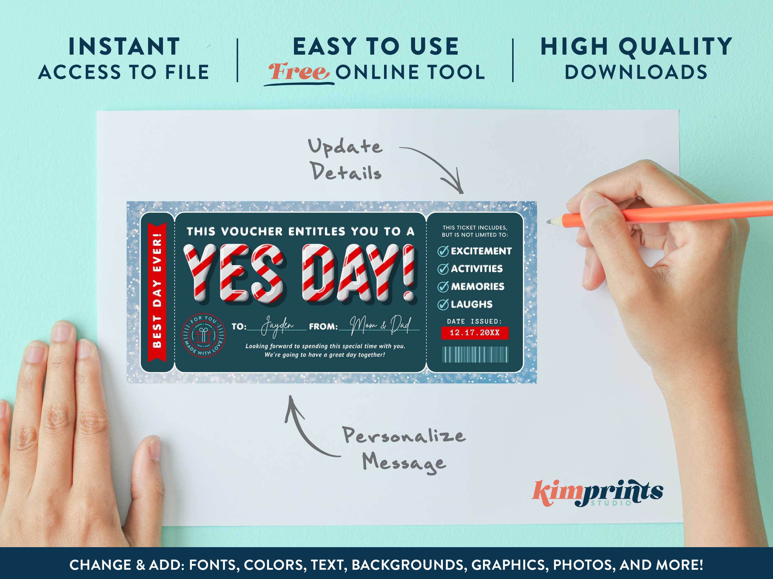 Yes Day Christmas Bundle, Kids Best Day Ever Tickets, Yes Day Gift ...