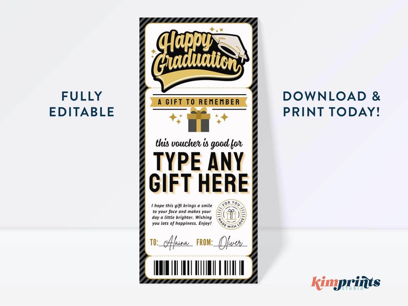 Graduation Custom Gift Voucher Template, Graduation Certificate ...