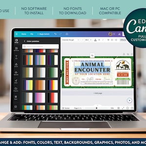 Animal Encounter Ticket Template, Edit to ANY Animal, Animal Feeding ...