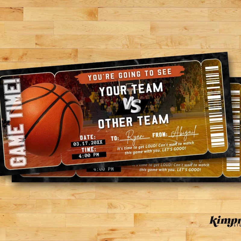 Nba Ticket Template - Etsy