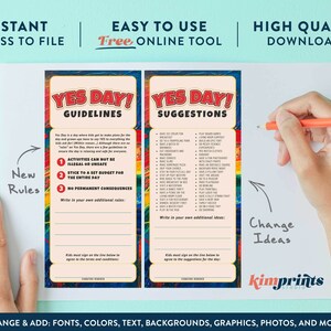 Yes Day Rules & Ideas, Kids Best Day Ever Suggestions, Yes Day ...