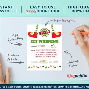 Elf Warning Letter, Christmas Elf Stationary, Official Elf Behavior ...