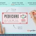 Pedicure Ticket Template Nail Salon Gift Certificate - Etsy