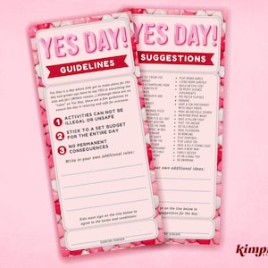 Yes Day Rules & Ideas, Kids Best Day Ever Suggestions, Yes Day ...
