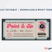 Paint & Sip Ticket Template, Art Class Gift Certificate, Craft Activity ...
