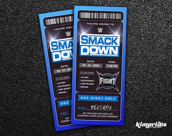 Wwe Smackdown Ticket - Etsy