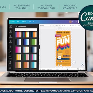 Fun Day Ticket Template, Yes Day Souvenir, Kids Special Experience Gift ...