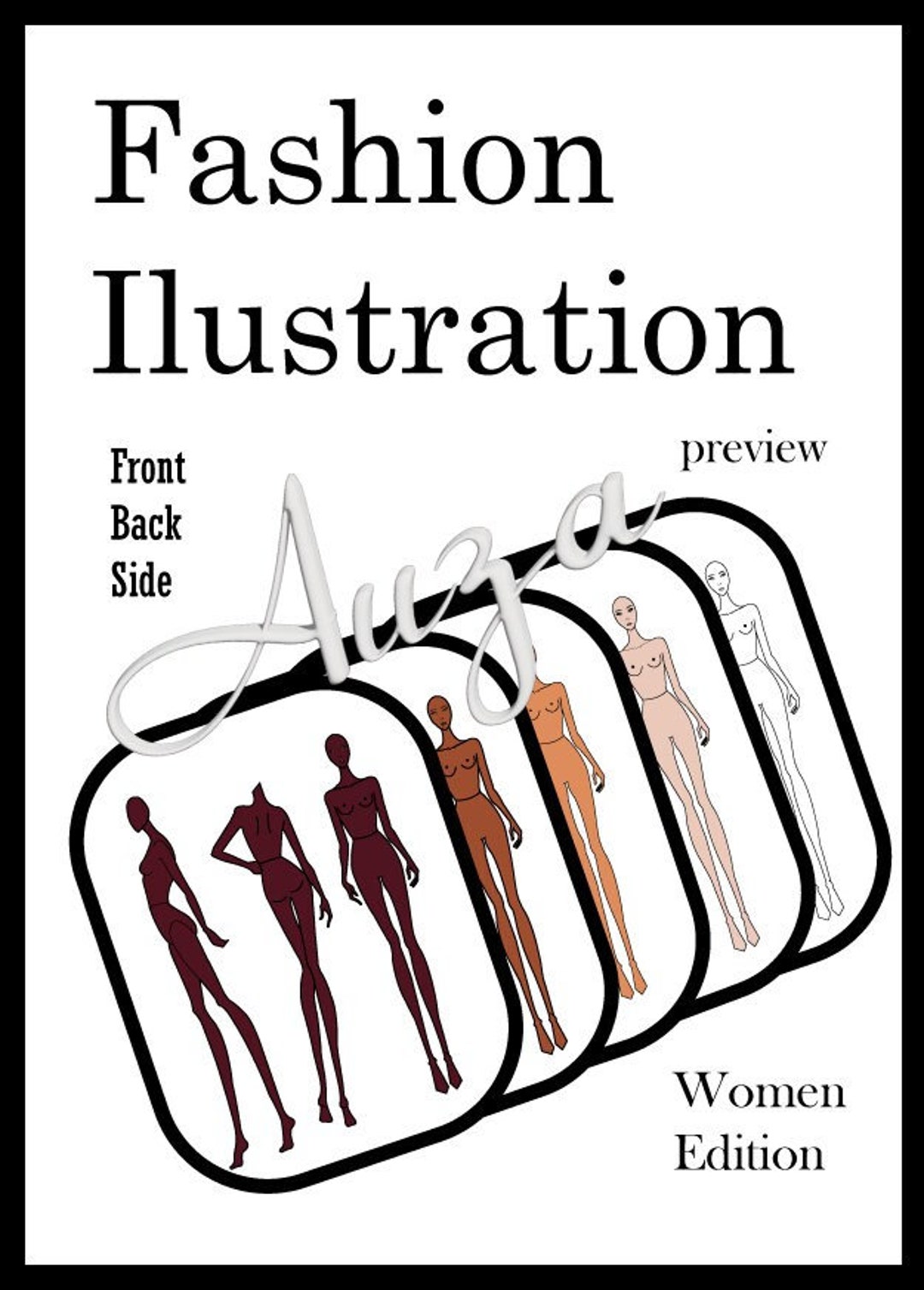 Fashion Illustrator / 6 Different Women Sketch - Etsy