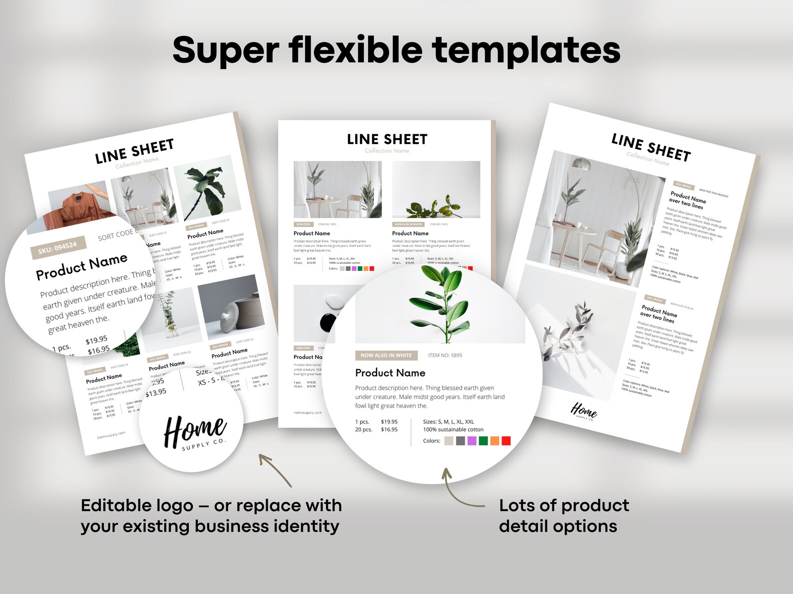 50 Editable Line Sheet Templates! Wholesale Catalog, Pricing & Services ...