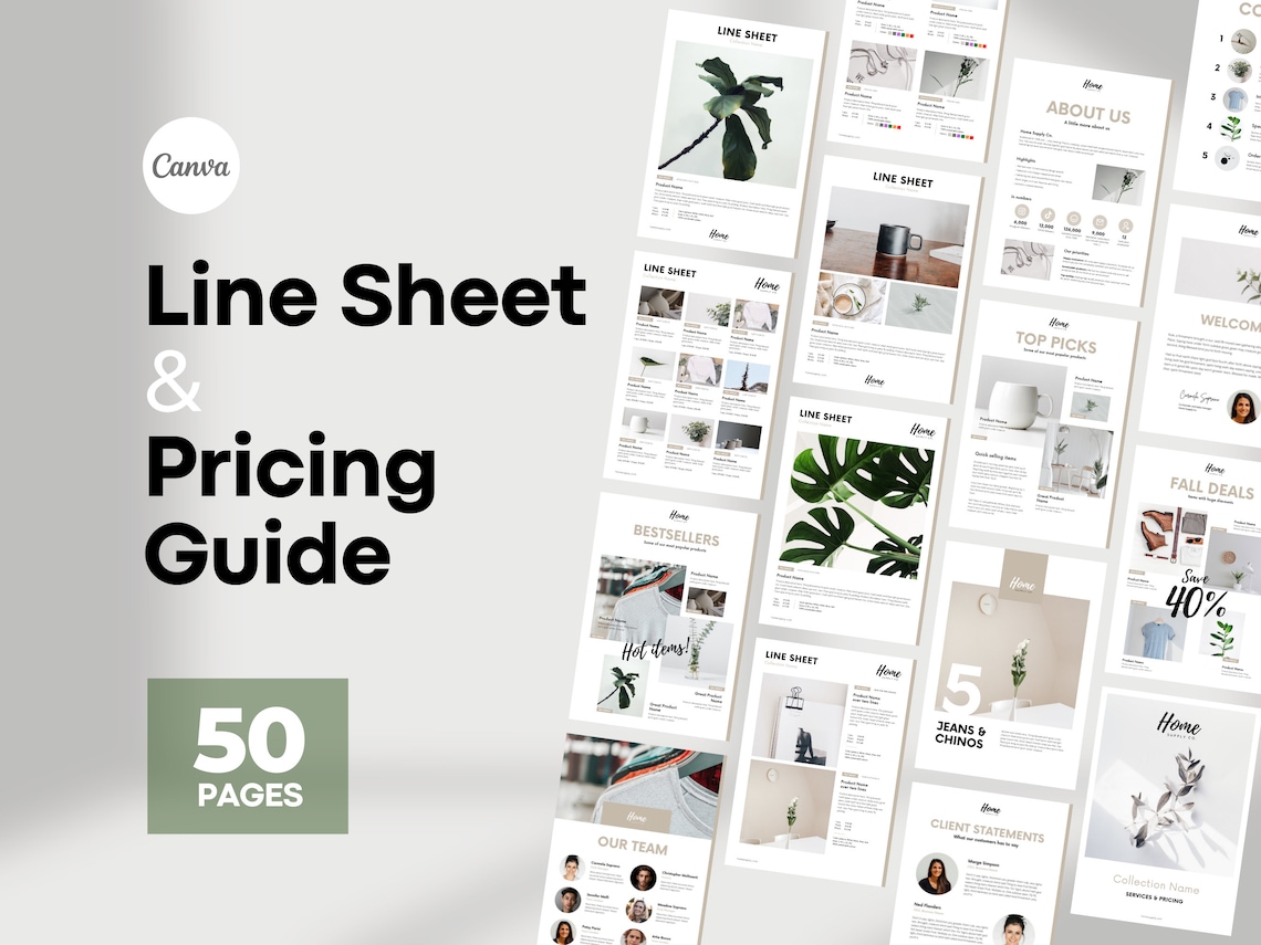 50 Editable Line Sheet Templates Wholesale Catalog, Pricing & Services ...