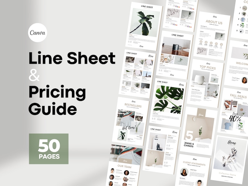 50 Editable Line Sheet Templates! Wholesale Catalog, Pricing & Services ...