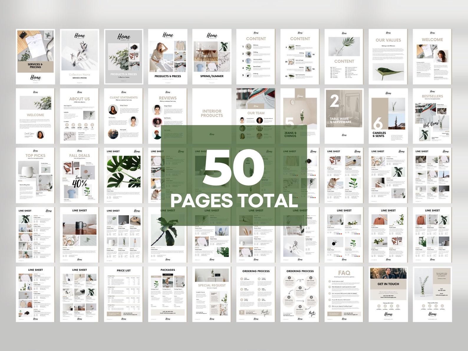 50 Editable Line Sheet Templates! Wholesale Catalog, Pricing & Services ...