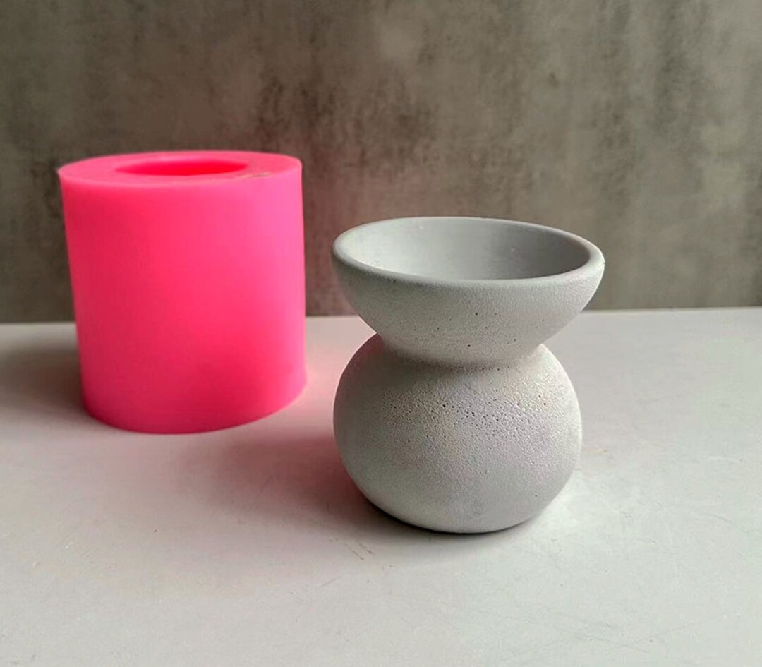 Funnel Shape Candle Jar Silicone Mold Candle Vessel Jar Silica Molds ...