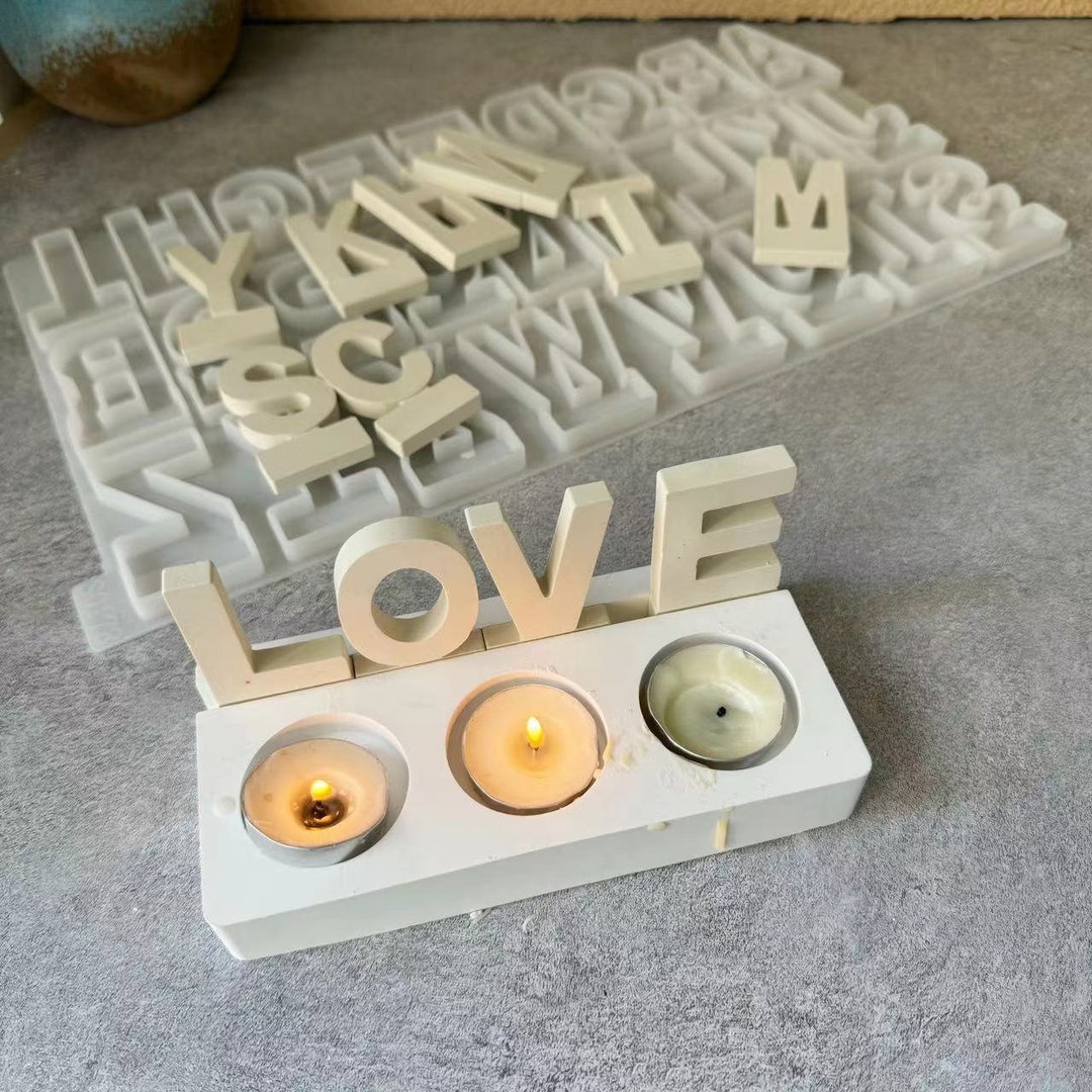 A-Z Alphabet Silicone Mould, Small Letters Home Decor Mold ,insert ...
