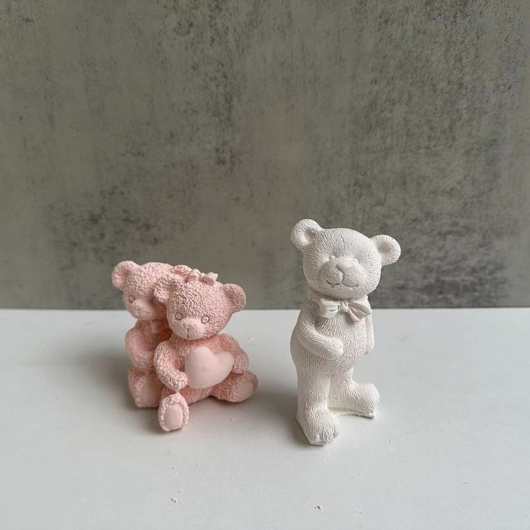 3D Cute Bear MOLD Bear Silicon Mold for Concrete Bear Mold Little Bear ...