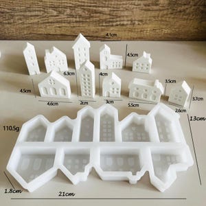 Small House Mold，mini Houses Silicone Molds Set,village House,light ...