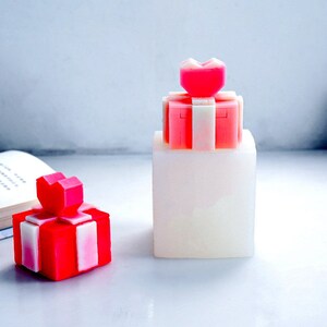 3D Gift Present Box Candle Mold,bow Tie Gift Box Mold-silicone Box Mold ...