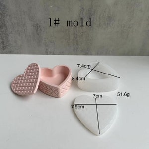 Heart Storage Box Silicone Mold ,jewelry Container Mold ,jewelry Tray Mold, Trinket Box With Lid ...